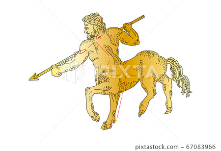 88 constellation with shadow Centaur - Stock Illustration [67083966 ...