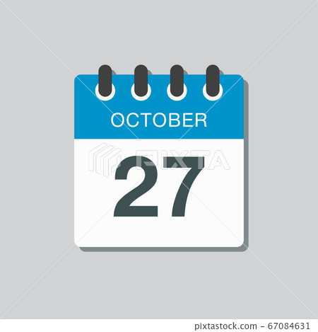 Calendar icon day 27 October, template icon date - Stock Illustration ...