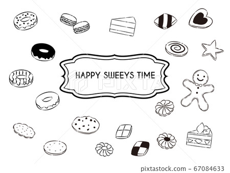 Sweets icon line drawing set - Stock Illustration [67084633] - PIXTA