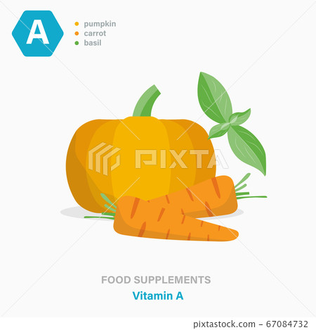 Vector flat isolated icon of food supplements -... - Stock Illustration ...