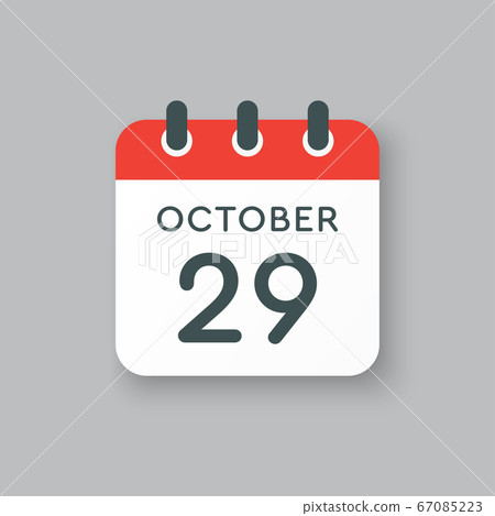 Calendar icon day 29 October, template icon date - Stock Illustration ...
