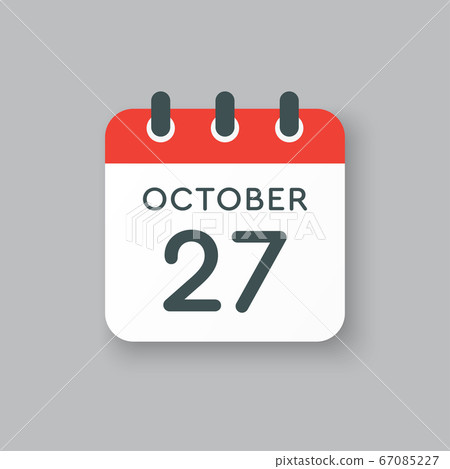 Calendar icon day 27 October, template icon date - Stock Illustration ...