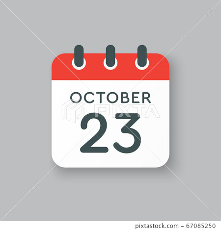 Calendar icon day 23 October, template icon date - Stock Illustration ...