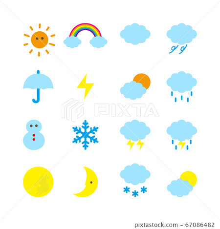 Weather mark icon set - Stock Illustration [67086482] - PIXTA