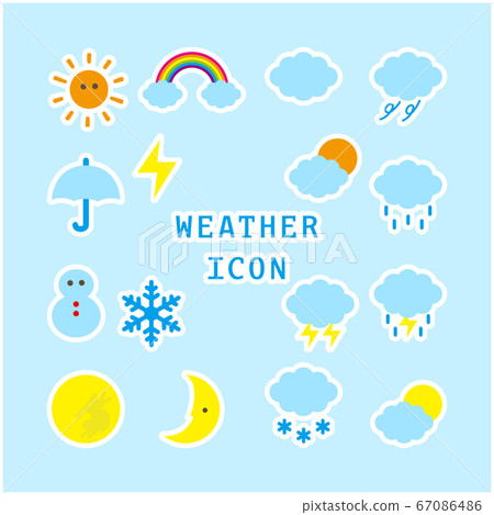 Weather mark icon set - Stock Illustration [67086486] - PIXTA