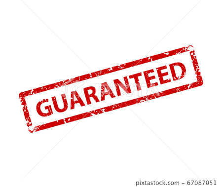 Guaranteed sign sticker. Stamp vector texture. - Stock Illustration ...