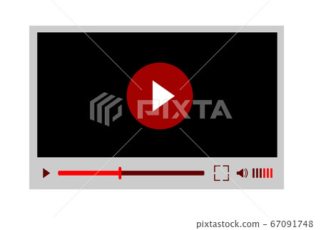 Video player interface for web site design or... - Stock Illustration ...