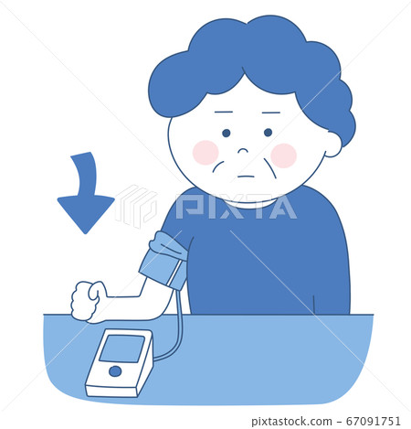 Elderly woman hypotension illustration - Stock Illustration [67091751 ...