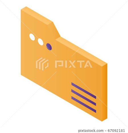 File folder icon, isometric style - Stock Illustration [67092181] - PIXTA