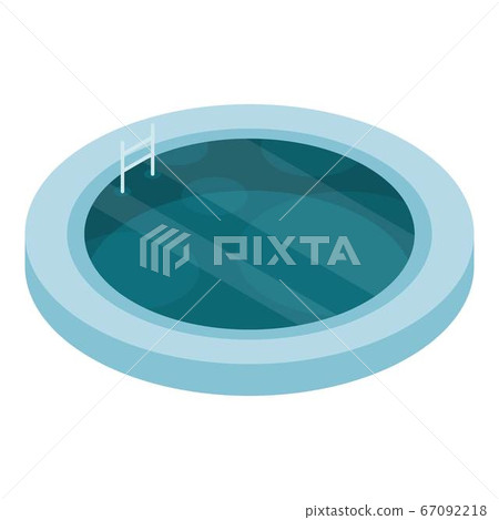Round pool icon, isometric style - Stock Illustration [67092218] - PIXTA