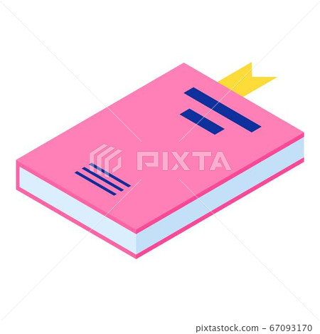 Pink book icon, isometric style - Stock Illustration [67093170] - PIXTA