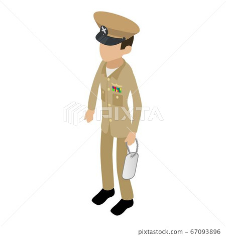 Officer icon, isometric style - Stock Illustration [67093896] - PIXTA