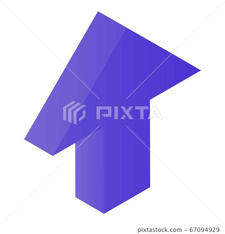 Violet arrow up icon, isometric style - Stock Illustration [67094929 ...