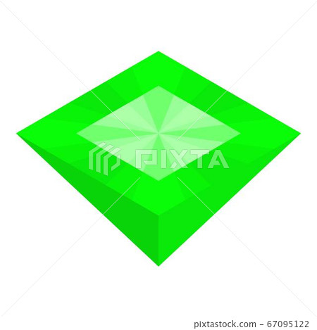 Art green stone icon, isometric style - Stock Illustration [67095122 ...