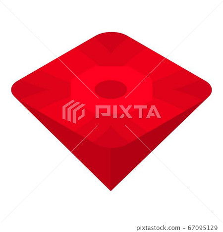 Luxury red ruby icon, isometric style - Stock Illustration [67095129 ...