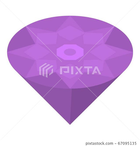 Purple gem icon, isometric style-插圖素材 [67095135] - PIXTA圖庫