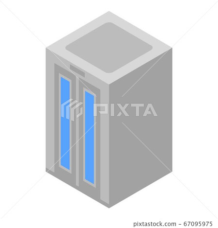 Down elevator icon, isometric style - Stock Illustration [67095975] - PIXTA