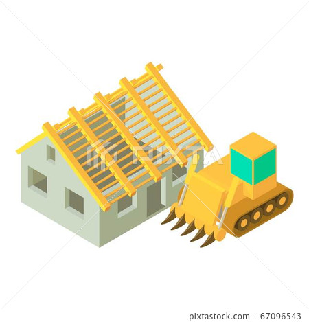 Constructing icon, isometric style - Stock Illustration [67096543] - PIXTA