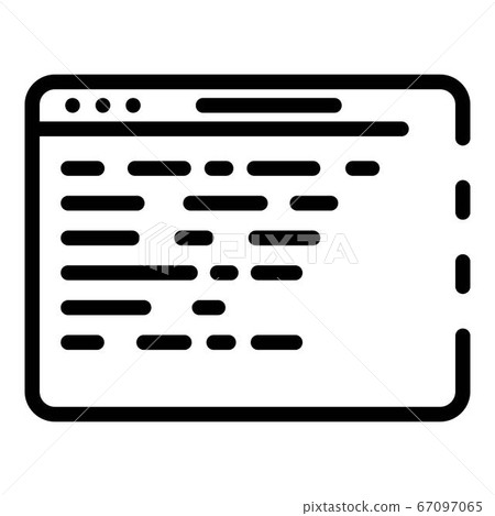 Application code icon, outline style - Stock Illustration [67097065 ...