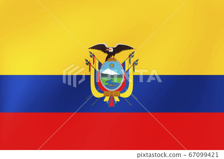 Ecuador flag, national ecuadorian symbol for - Stock Illustration ...