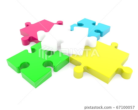 Cross of colorful puzzle - Stock Illustration [67100057] - PIXTA