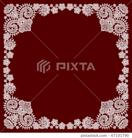 Vector Lace Square Frame - Stock Illustration [67101790] - PIXTA