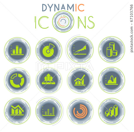 information graphic dynamic icons - Stock Illustration [67103766] - PIXTA