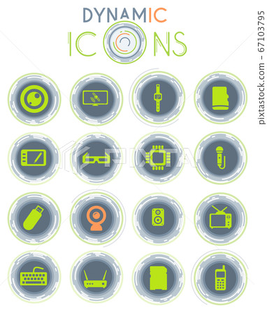 Gadgets dynamic icons - Stock Illustration [67103795] - PIXTA