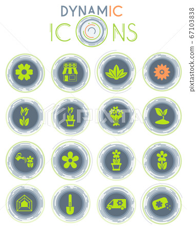 flowers dynamic icons - Stock Illustration [67103838] - PIXTA