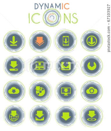 download dynamic icons - Stock Illustration [67103927] - PIXTA