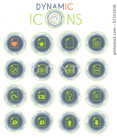 document dynamic icons-插圖素材 [67103936] - PIXTA圖庫