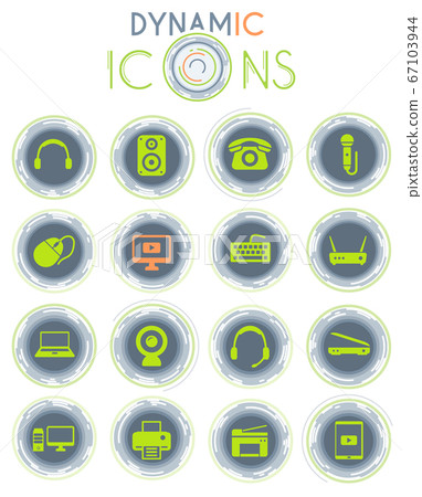 Devices dynamic icons-插圖素材 [67103944] - PIXTA圖庫