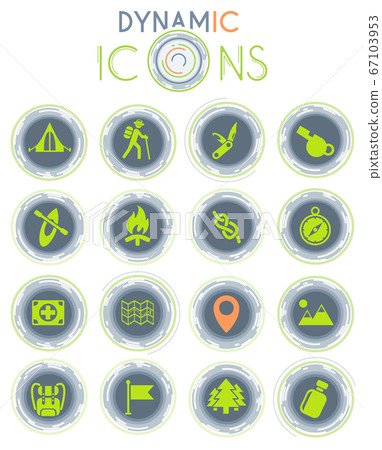 day of scouts icon set - Stock Illustration [67103953] - PIXTA