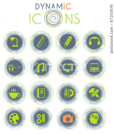 creative process dynamic icons - Stock Illustration [67103976] - PIXTA