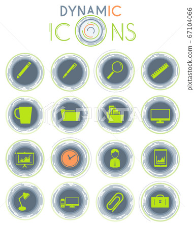 Office dynamic icons - Stock Illustration [67104066] - PIXTA
