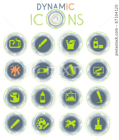 art dynamic icons - Stock Illustration [67104120] - PIXTA