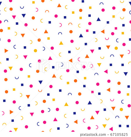 Trendy seamless pattern with small geometric... - Stock Illustration ...