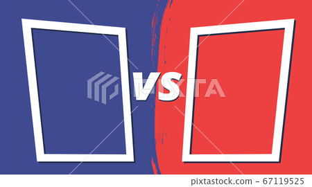 Vs template. Versus blank. Vector color design.-插圖素材 [67119525] - PIXTA圖庫