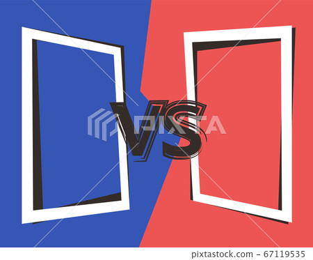 Vs template. Versus blank. Vector color design. - Stock Illustration ...
