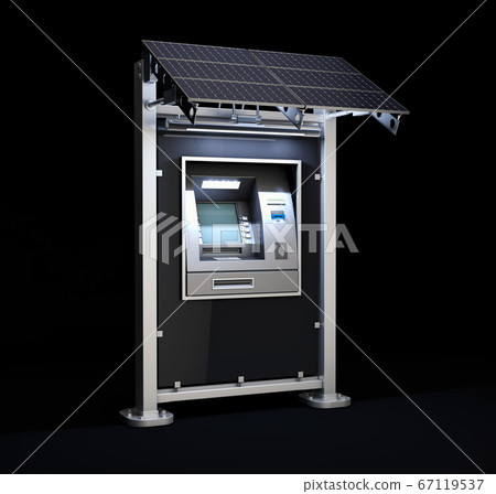 3d Rendering of ATM Bank Cash Machine with... - Stock Illustration ...