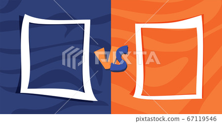 Vs template. Versus blank. Vector color design. - Stock Illustration ...