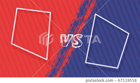 Vs template. Versus blank. Vector color design.-插圖素材 [67119558] - PIXTA圖庫