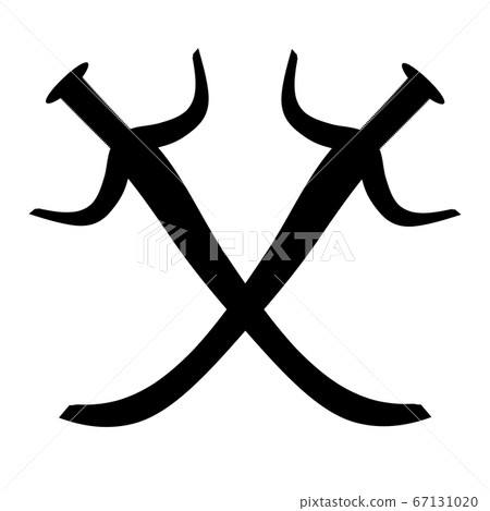 Crossed swords symbol icon. - Stock Illustration [67131020] - PIXTA