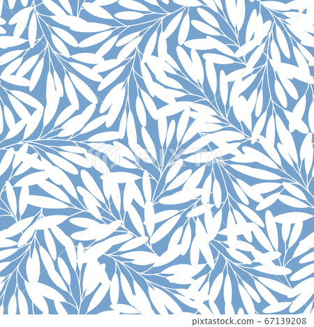 Seamless pattern with simple plants - Stock Illustration [67139208] - PIXTA