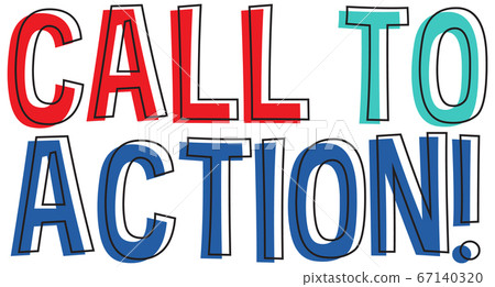 Call to action sign font - Stock Illustration [67140320] - PIXTA