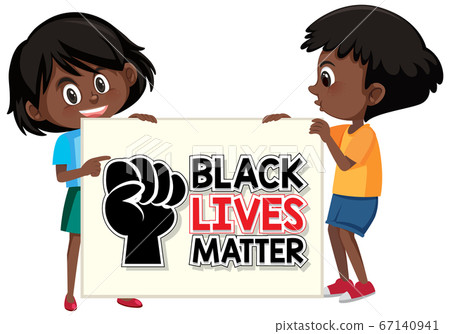 Children protest against racism - Stock Illustration [67140941] - PIXTA