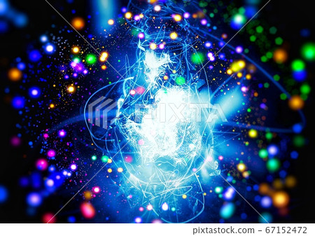 Abstract light bulb shining colorfully - Stock Illustration [67152472 ...
