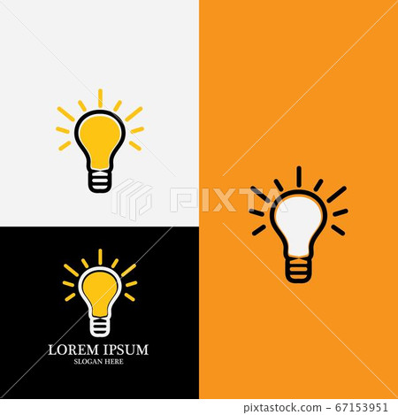 Vector light bulb symbol logo template vector - Stock Illustration [67153951] - PIXTA