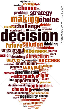 Decision word cloud - Stock Illustration [67154240] - PIXTA