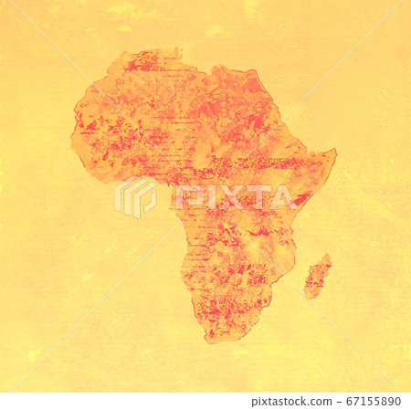 grunge brown Map of Africa - Stock Illustration [67155890] - PIXTA